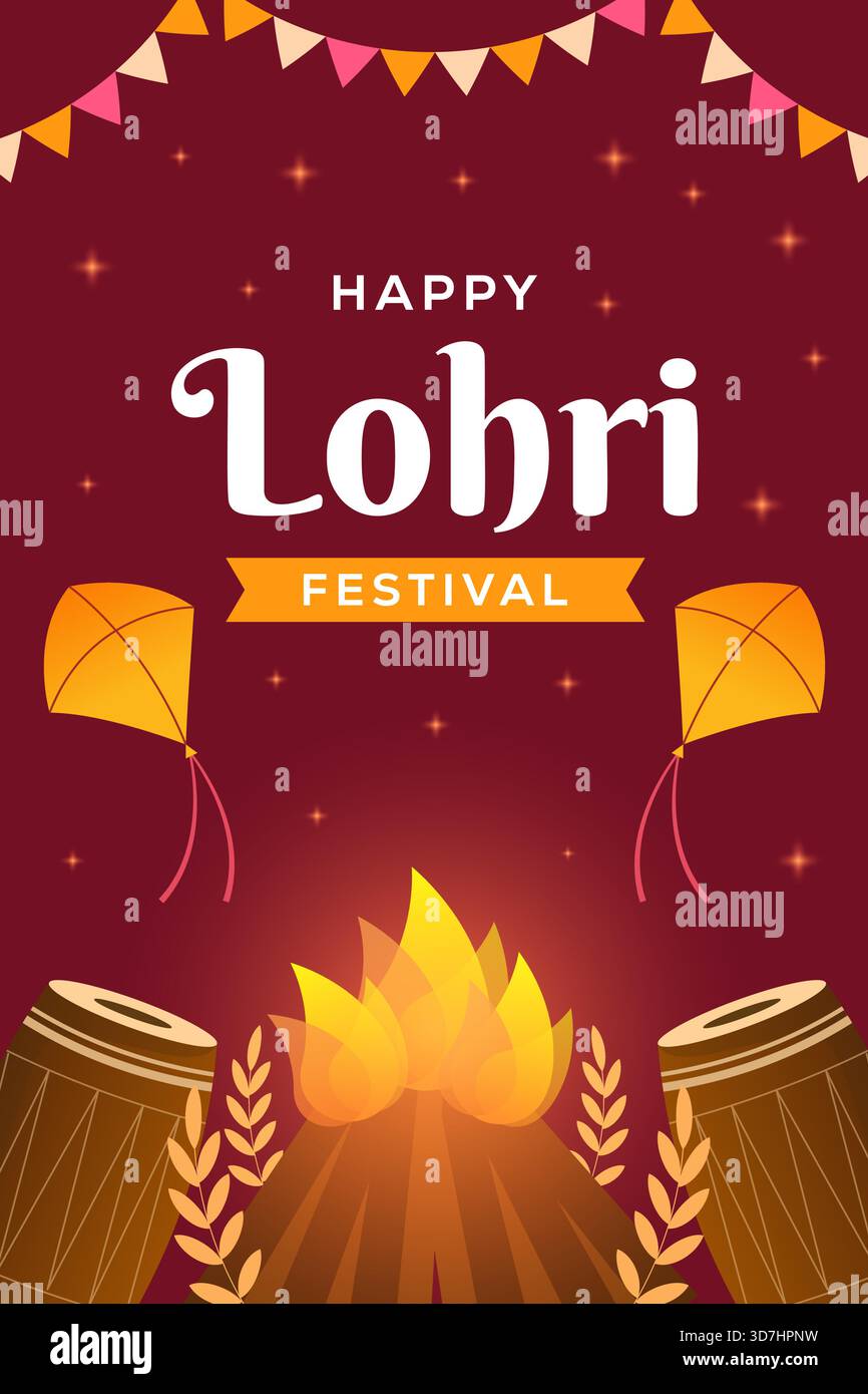 Lohri festival punjabi celebration Stock Vector Images - Alamy