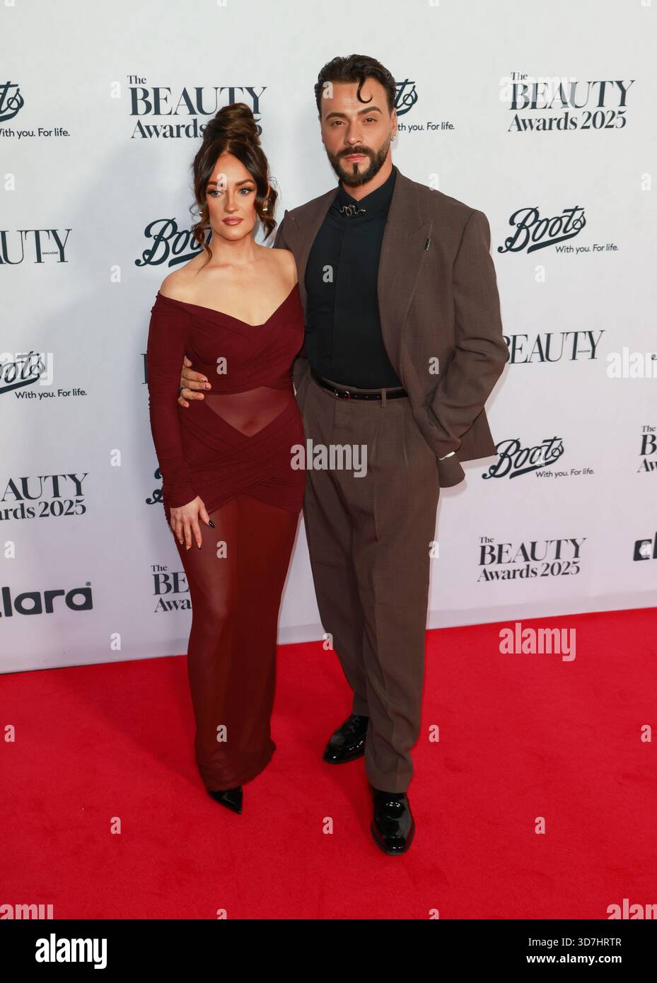 Leigh Harris and Davide Anica attend The Beauty Awards 2025 in London ...