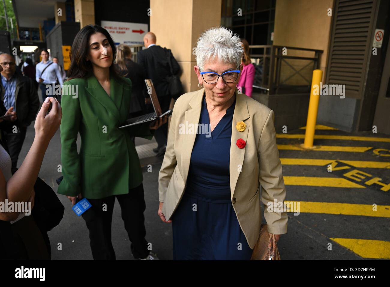 Gayle Armstrong (right), sister of Suzanne Armstrong departs from the ...