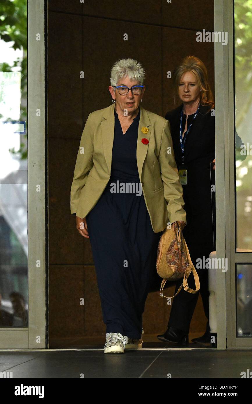Gayle Armstrong (left), sister of Suzanne Armstrong departs from the ...