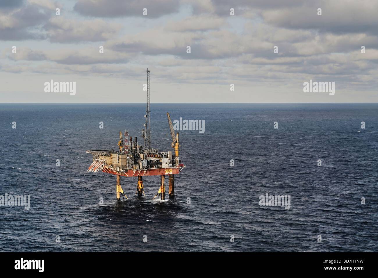 The INEOS Energy's Siri platform seen from a helicopter above the North ...