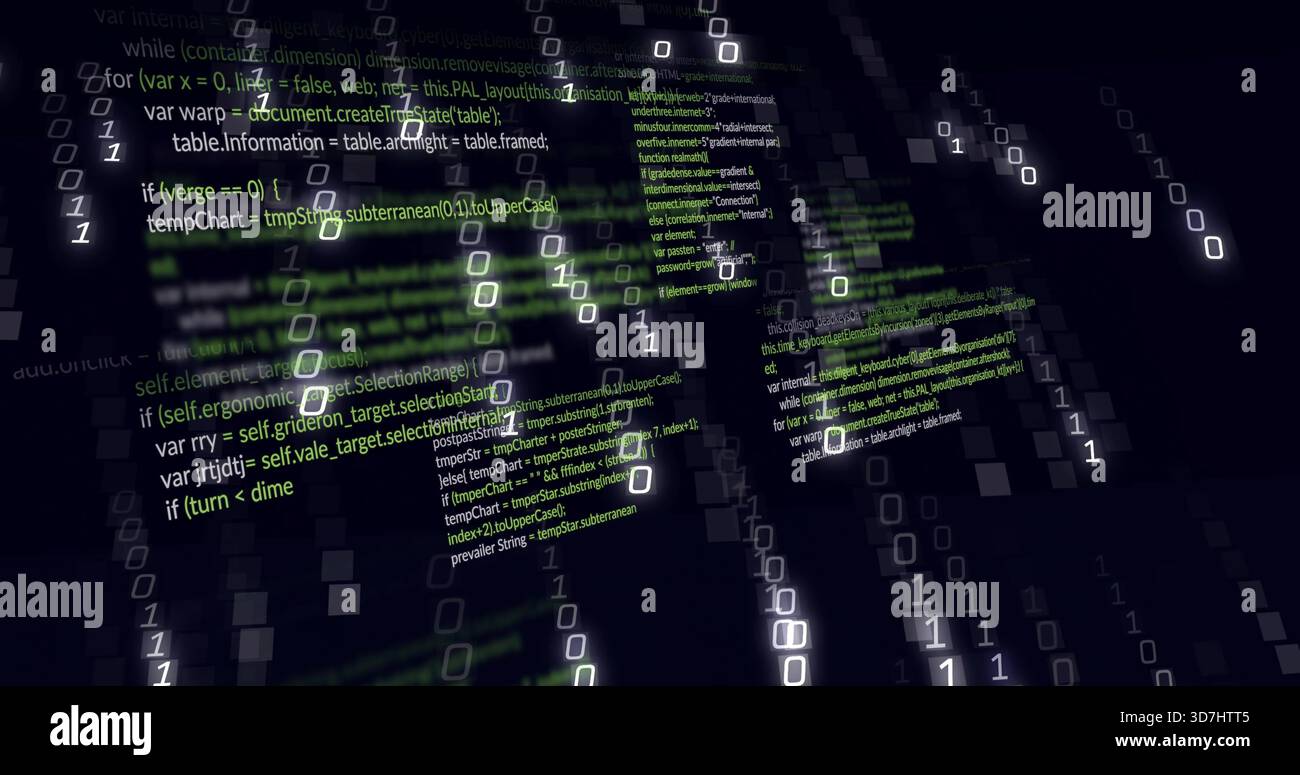 Floating source code columns hi-res stock photography and images - Alamy