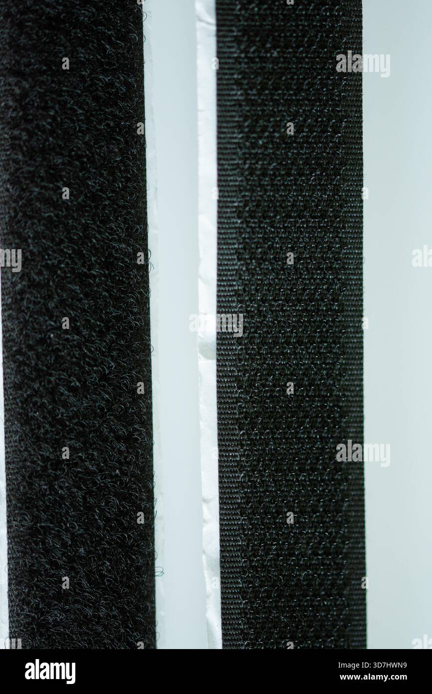 Black Velcro (also known as hook and loop fastener). This is a macro ...