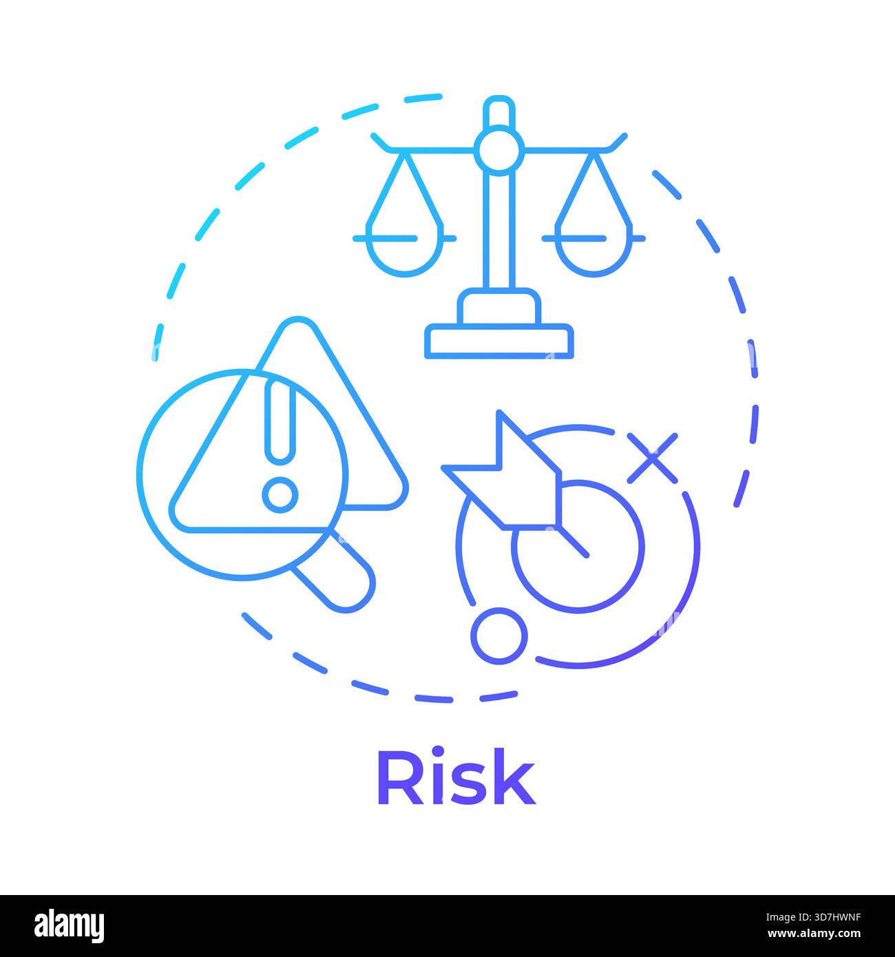 Risk blue gradient concept icon Stock Vector Image & Art - Alamy