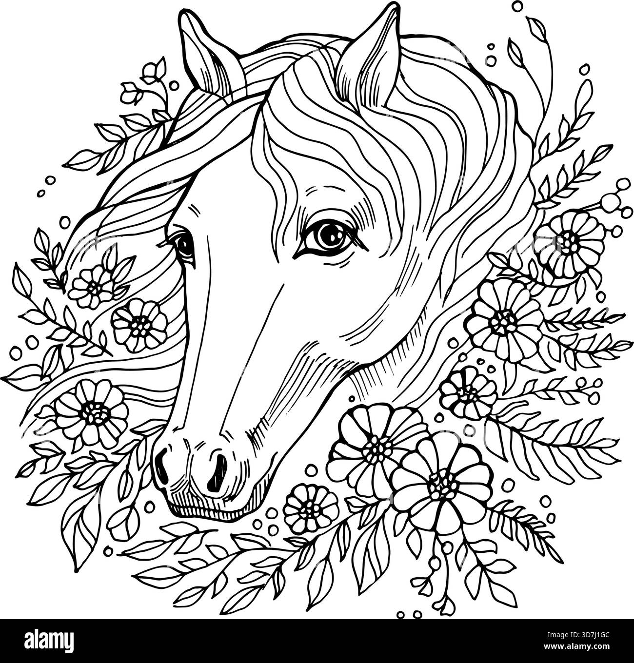 Floral art prints Black and White Stock Photos & Images - Alamy