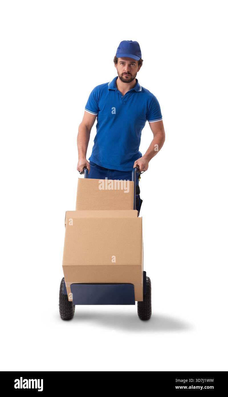 Urban delivery activity Cut Out Stock Images & Pictures - Alamy
