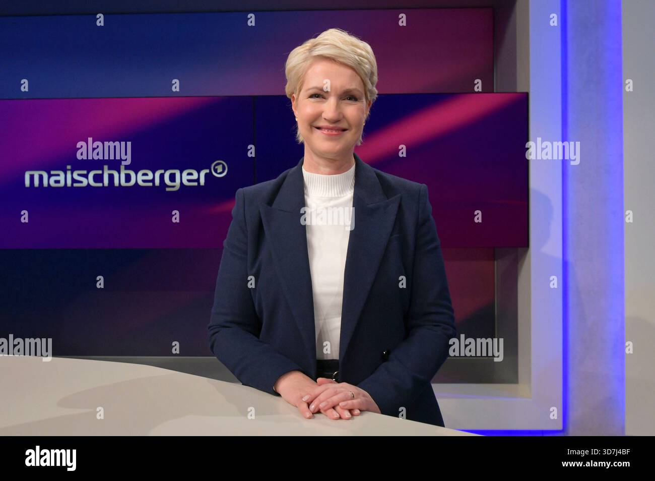 Manuela Schwesig in the ARD talk show 'maischberger' in the Berlin ...