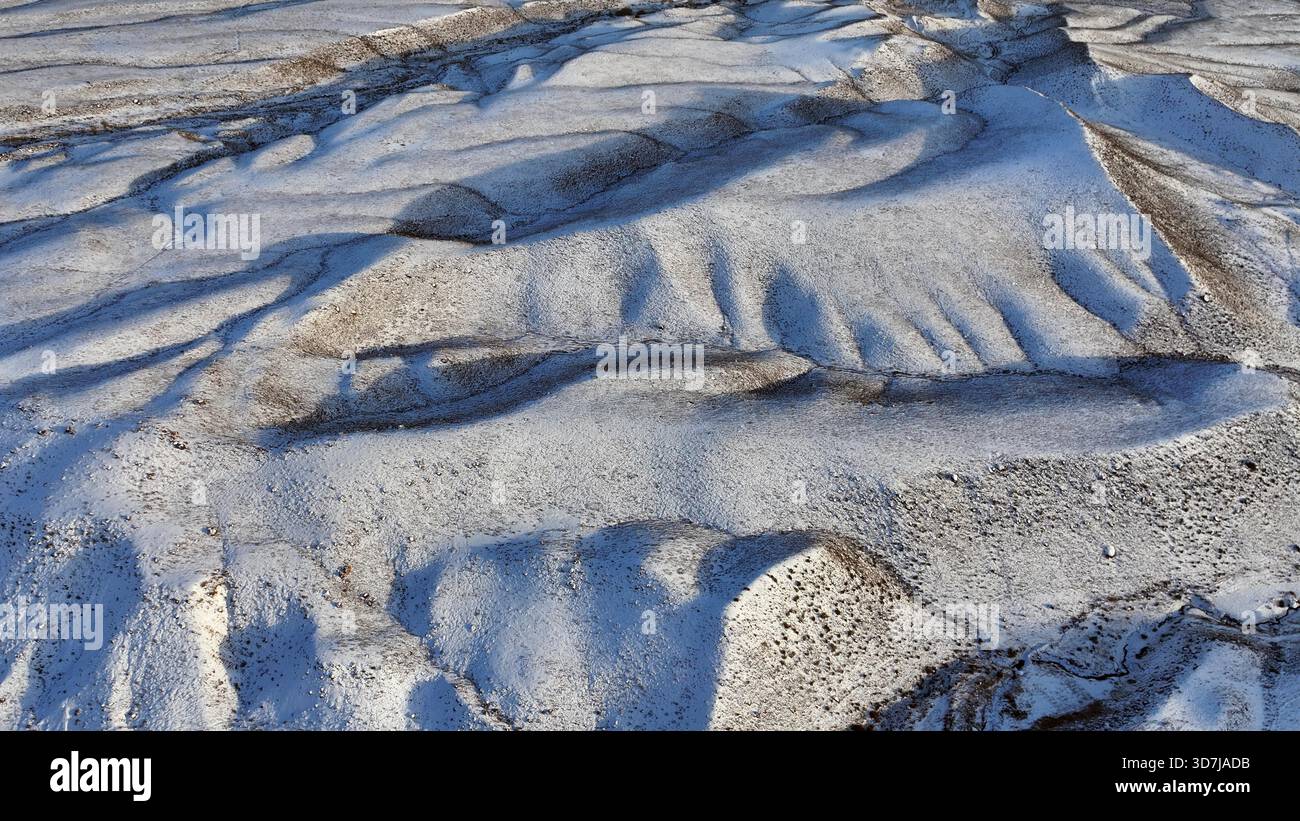 Aerial photo shows the snow scenery in Hami City, northwest China's ...