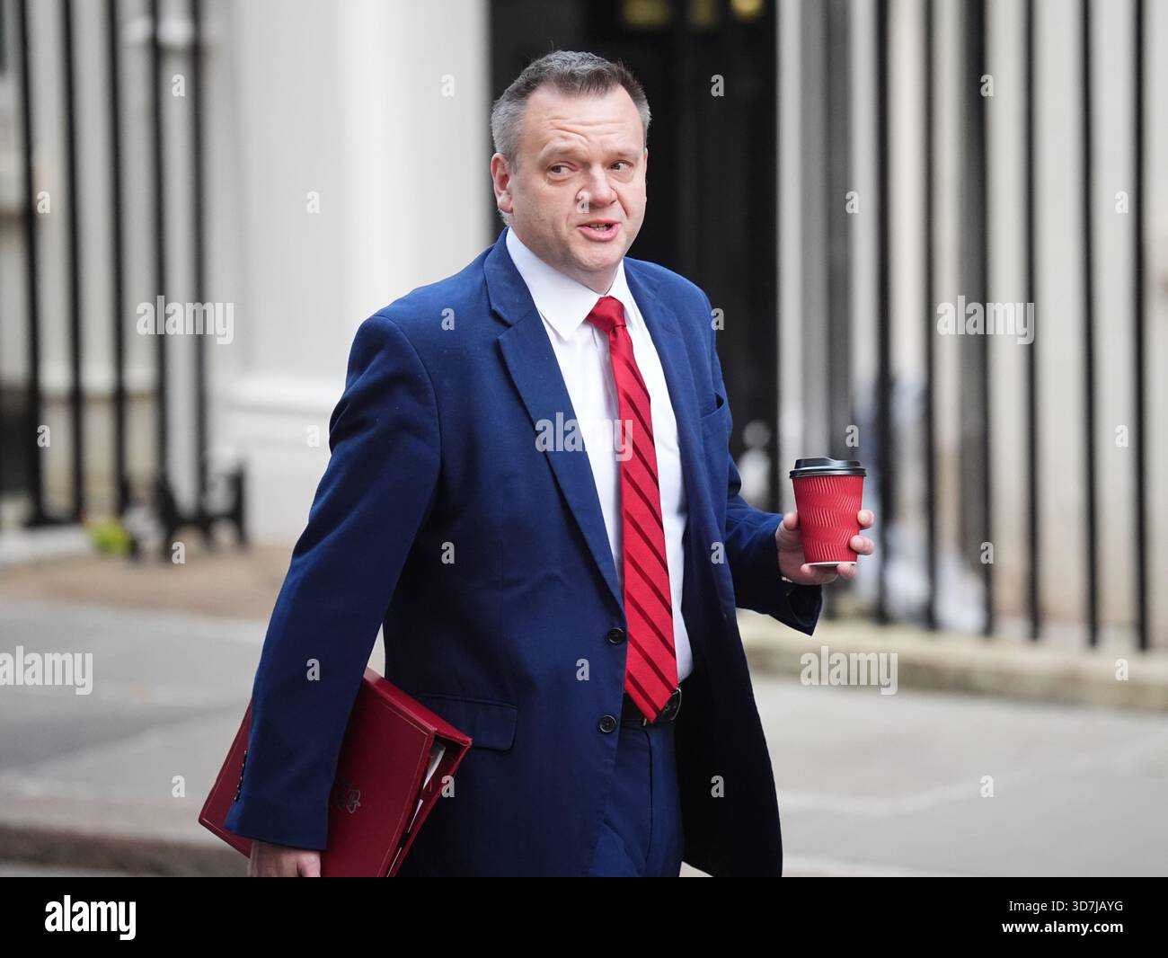 Paymaster General Nick Thomas-Symonds arrives in Downing Street, London ...