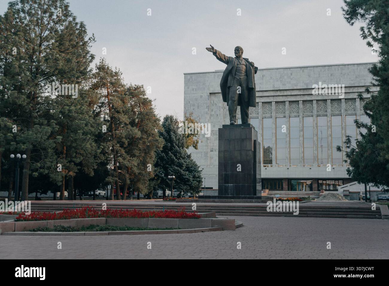 Lenin statue stands in Bishkek, Kyrgyzstan, symbolizing Soviet ...