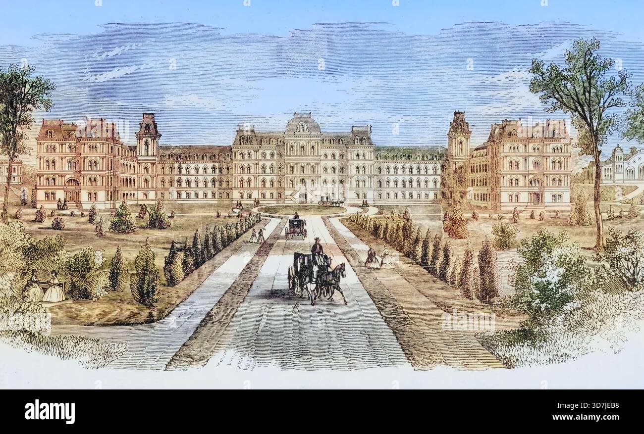 Vassar College, Poughkeepsie, New York, 1870er Jahre, Amerika, digitale ...
