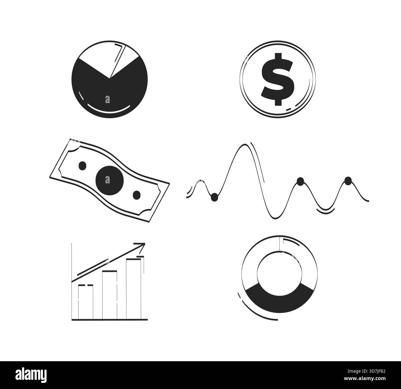 Donut chart in doodle hi-res stock photography and images - Alamy