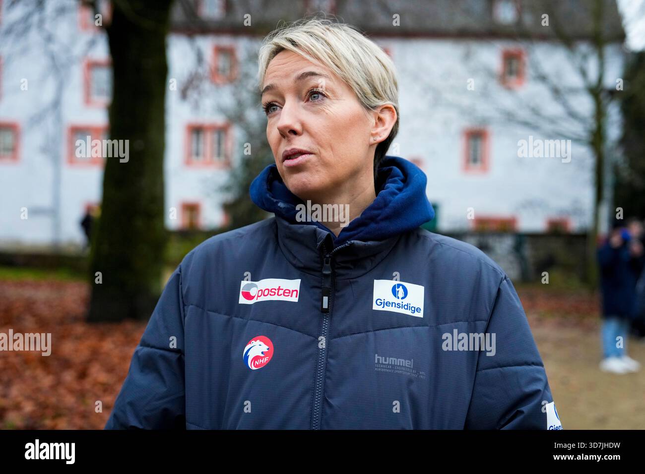 Trier, Germany 20251126. Katrine Lunde during a press conference with ...