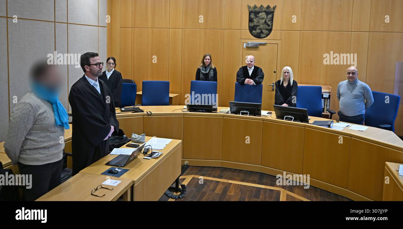 26 November 2025, Hesse, Frankfurt/Main: Presiding judge Daniel Trosch ...