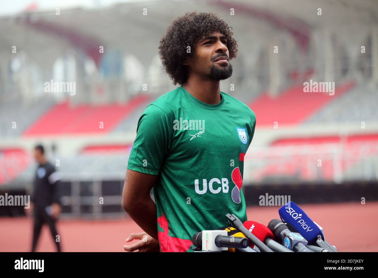 Leicester City midfielder Hamza Choudhury, who arrived in Dhaka with ...