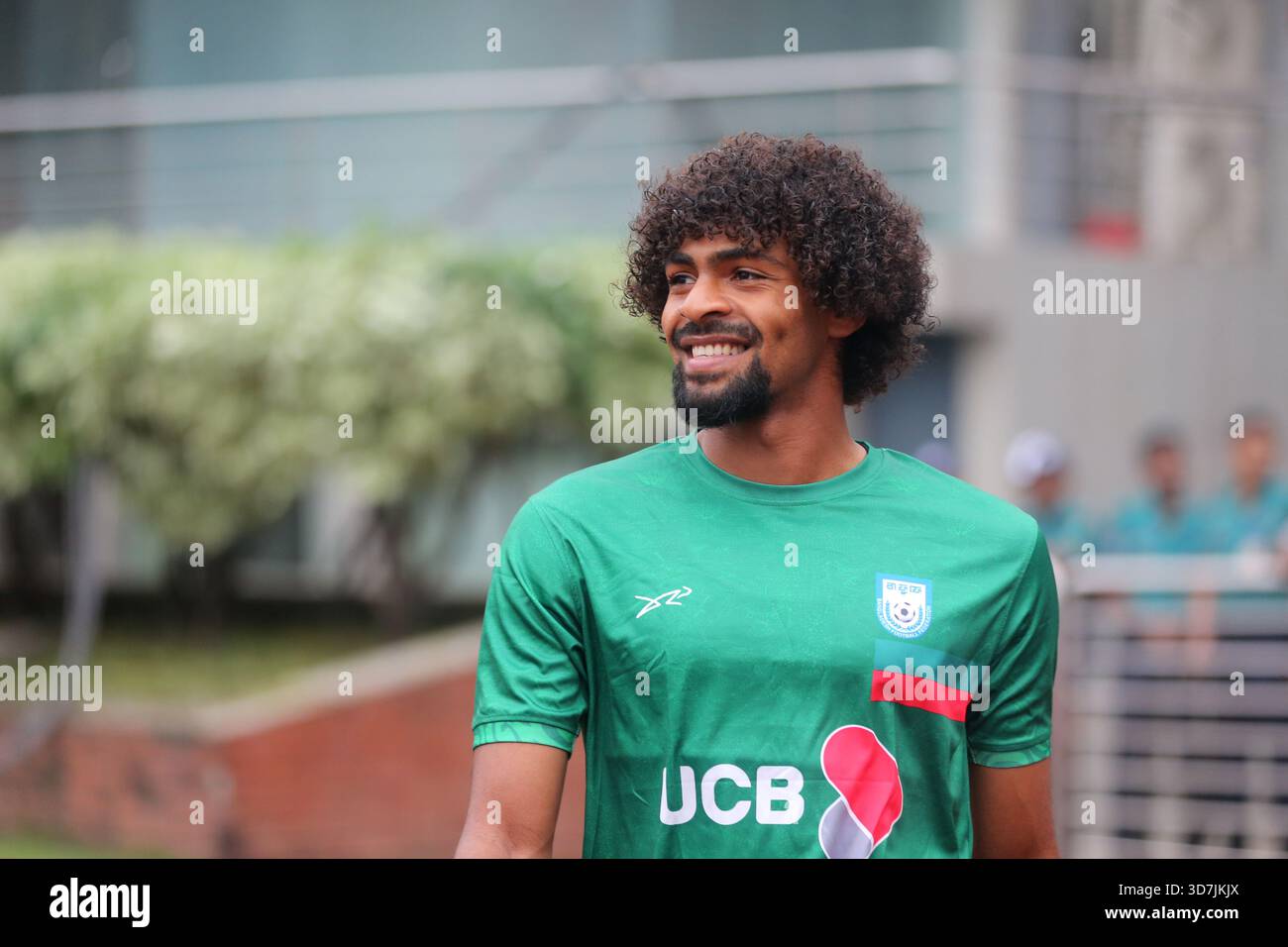 Leicester City midfielder Hamza Choudhury, who arrived in Dhaka with ...