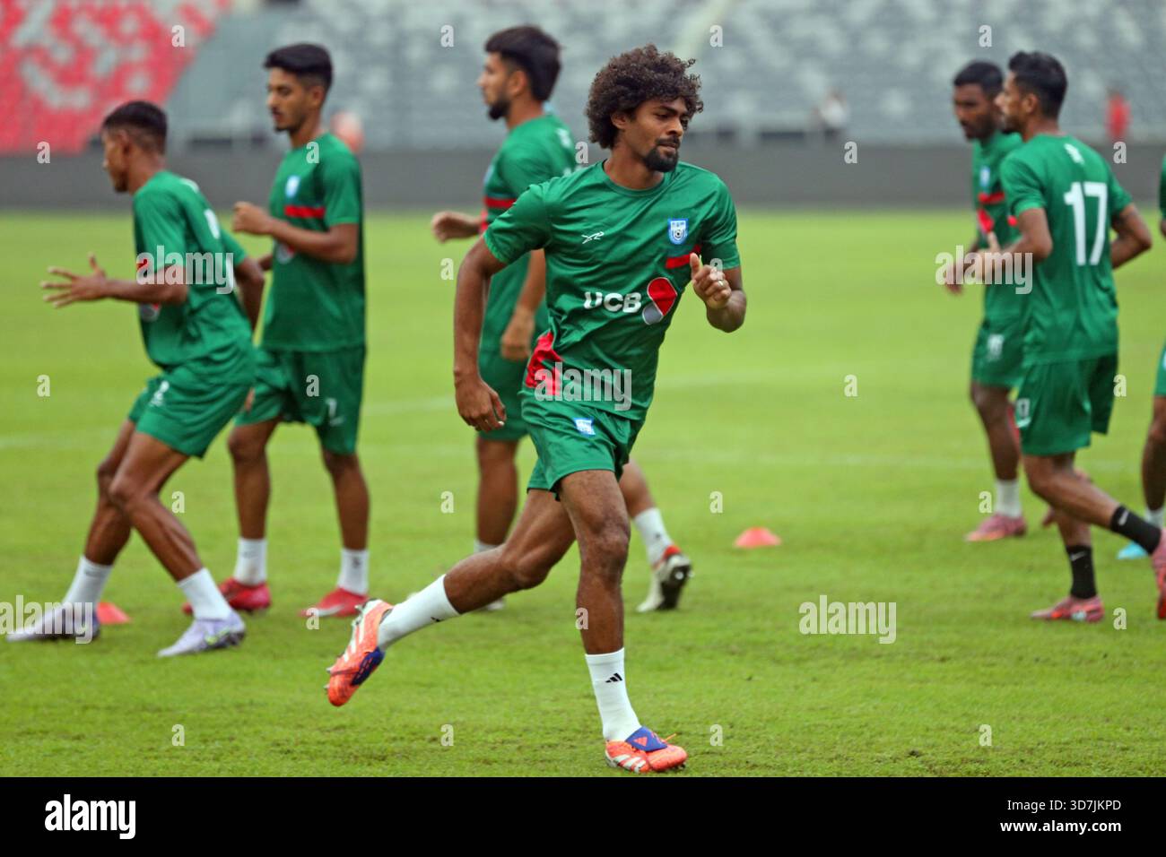 Leicester City midfielder Hamza Choudhury, who arrived in Dhaka with ...
