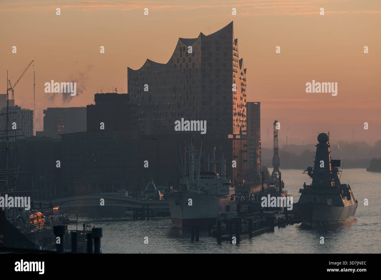 Deutschland, Hamburg, Elbe, Hafen, Elbphilharmonie, HafenCity, Cap San ...