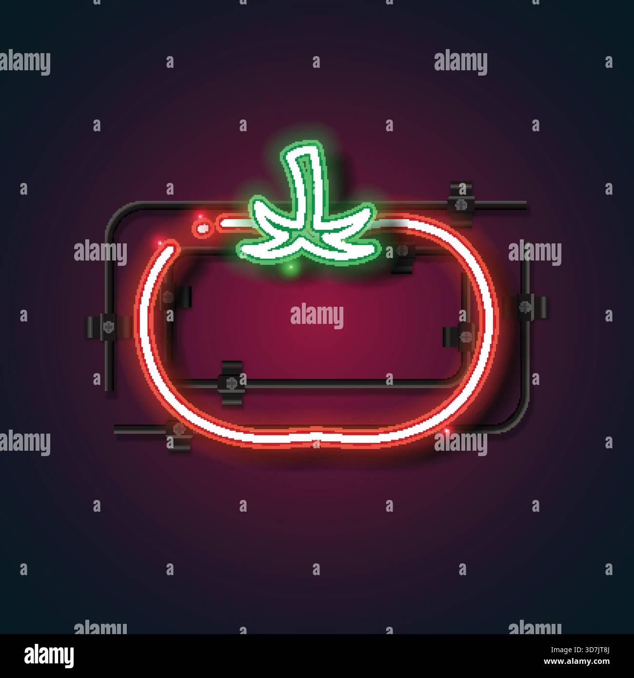 Vibrant red neon outline cartoon hi-res stock photography and images ...