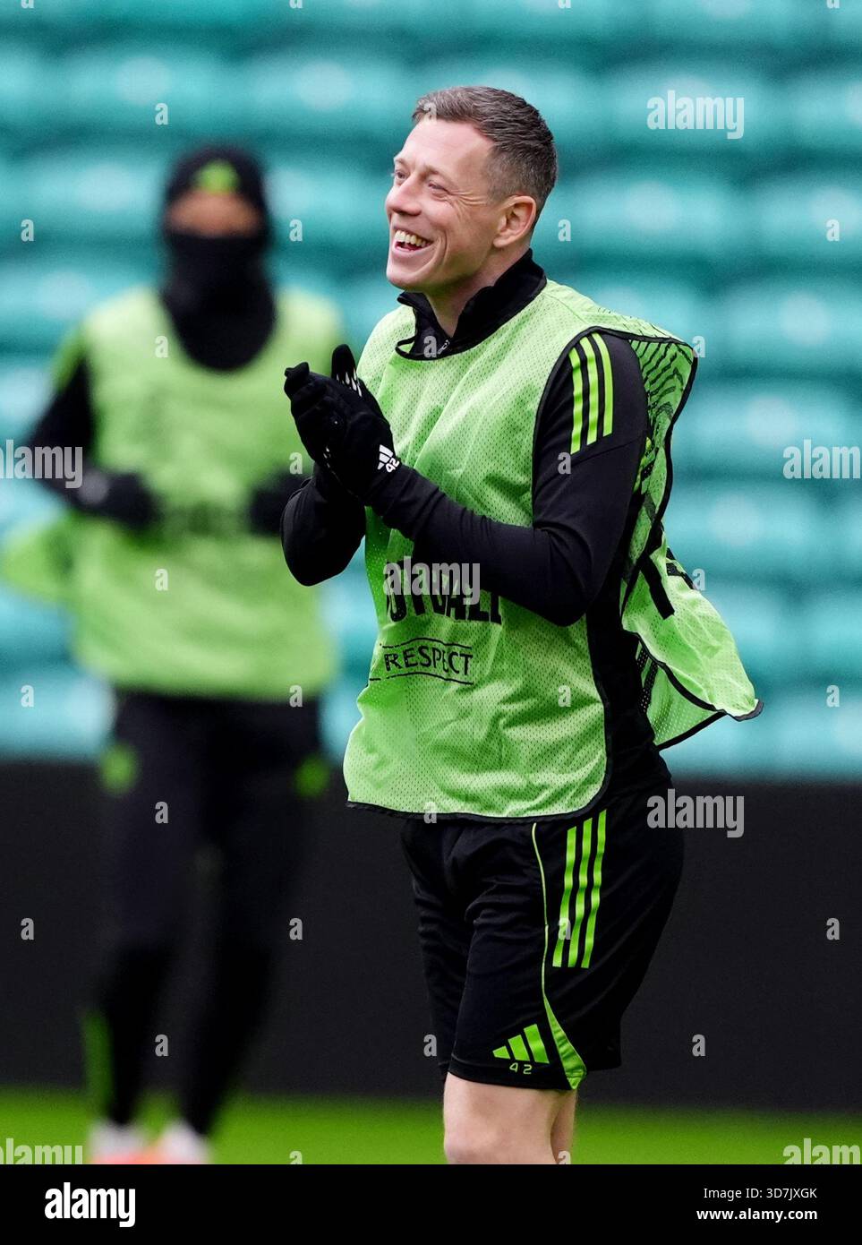 Celtic's Callum McGregor during a training session at Celtic Park ...
