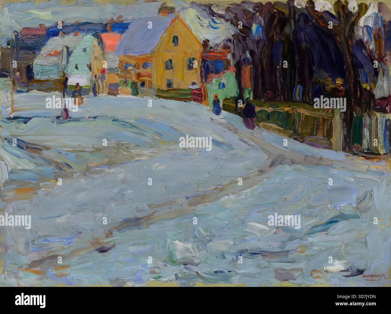 Wassily Kandinsky, Schwabing Nikolaiplatz, Winter, 1902 Stock Vector ...