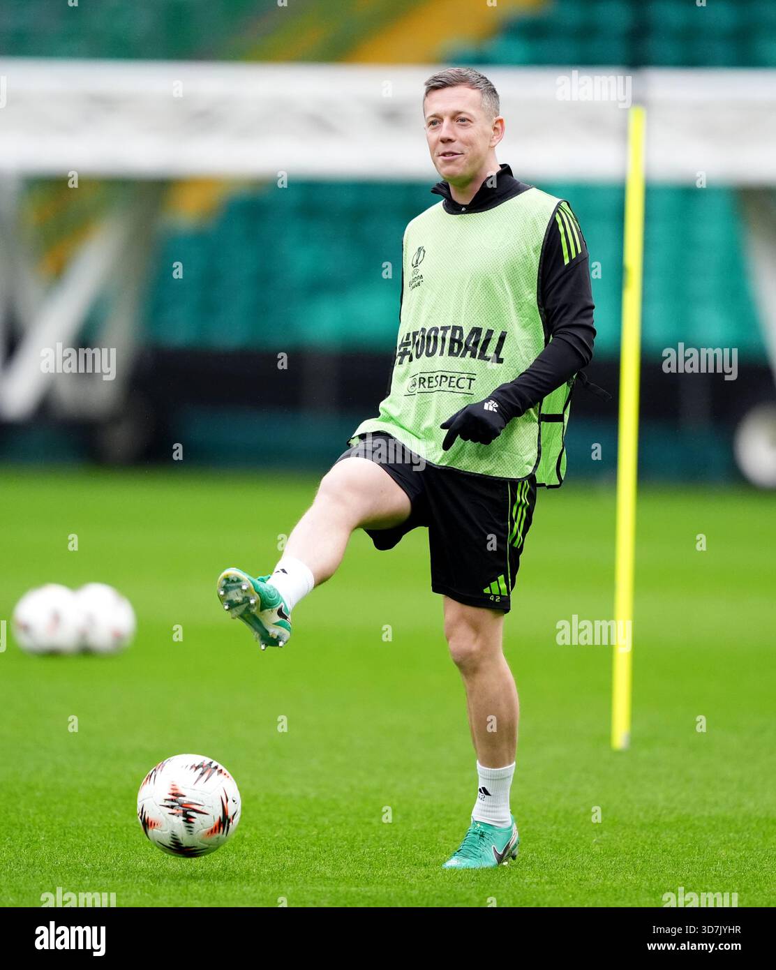 Celtic's Callum McGregor during a training session at Celtic Park ...