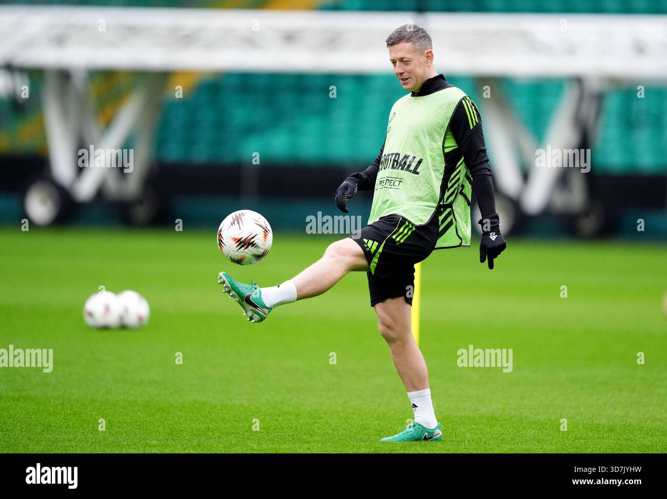 Celtic's Callum McGregor during a training session at Celtic Park ...