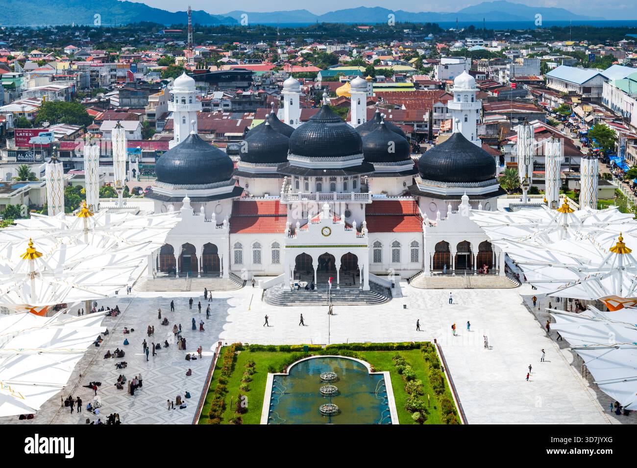 Aceh Grand Mosque, Baiturrahman Grand Mosque in Banda Aceh, Indonesia ...