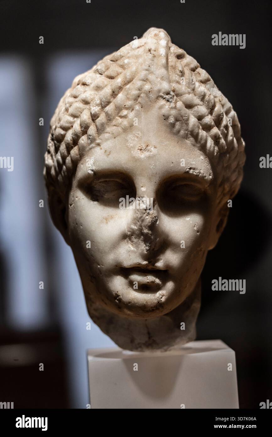 Head of Diana, model from the fourth century BC, Iberian Roman Empire ...