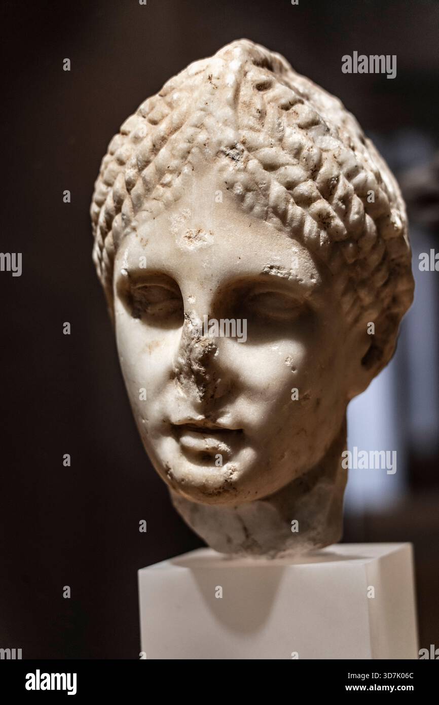 Head of Diana, model from the fourth century BC, Iberian Roman Empire ...