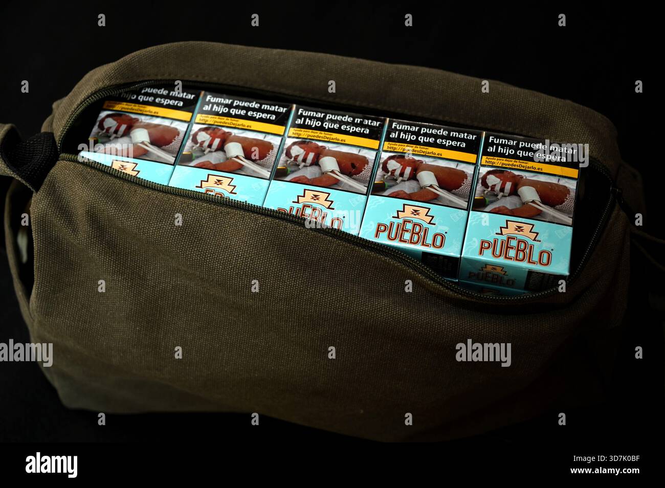 In this photo illustration, packets of Spanish cigarettes seen in a ...