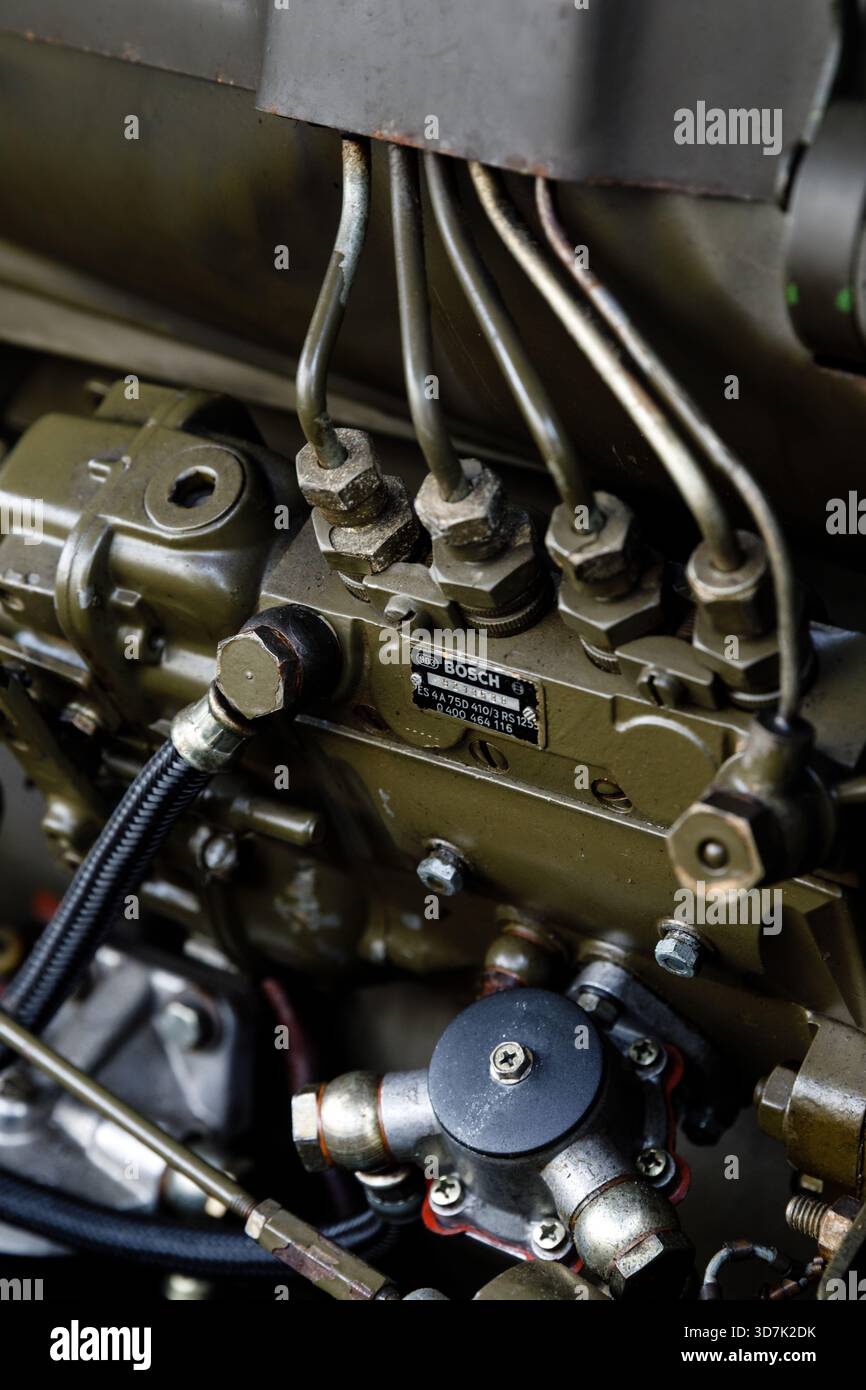 The heavy-duty engine components, including the fuel injection system ...