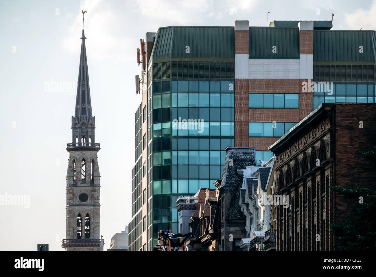 Montreal, Canada - August 13, 2025: Historic bell tower of Saint ...