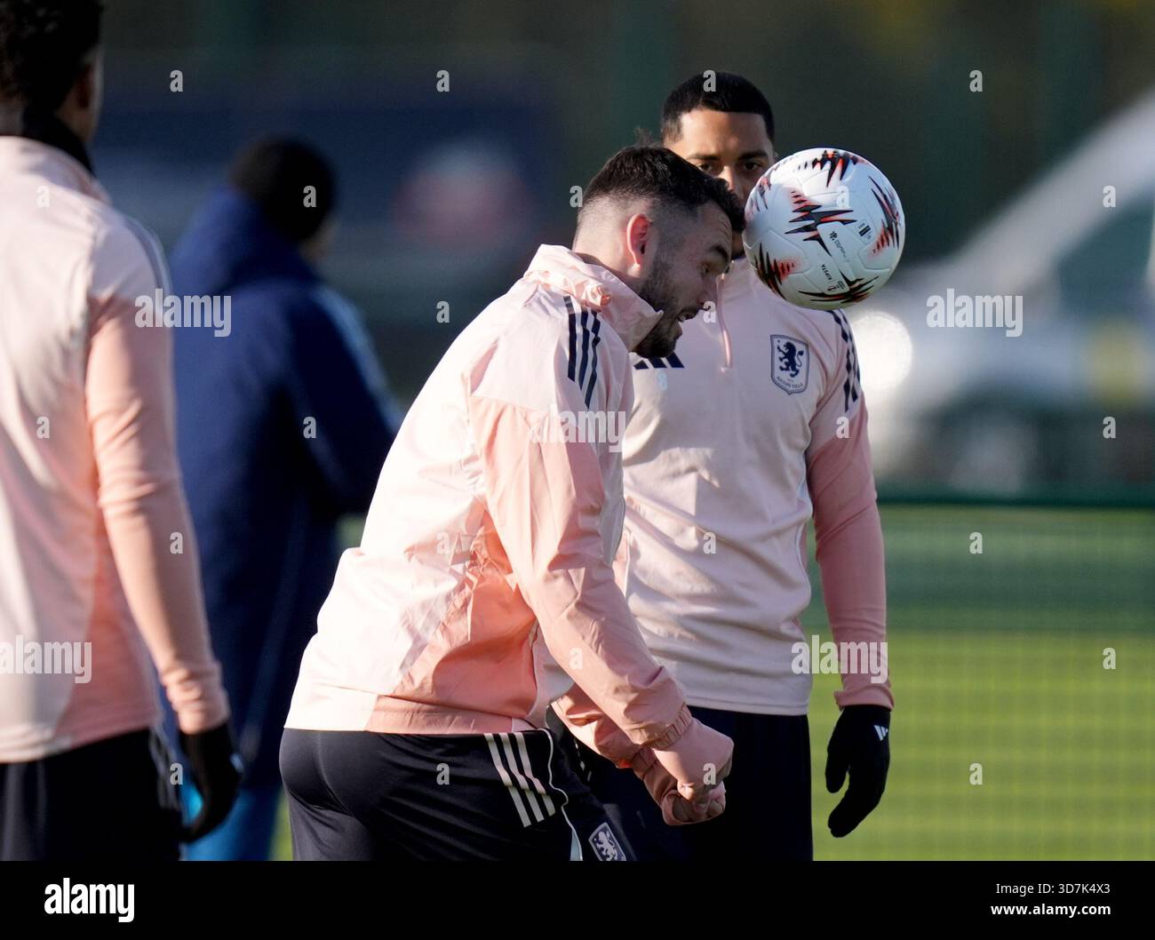 Aston Villa's John McGinn (centre) during a training session at ...