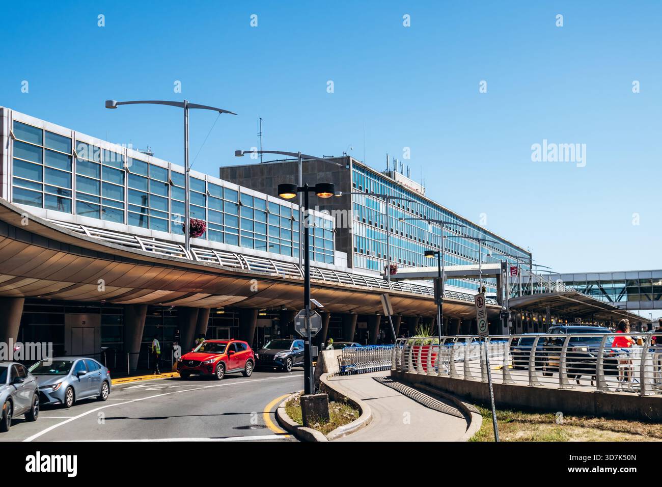 Montreal, Canada - August 15, 2025: Exterior roadway and terminal ...