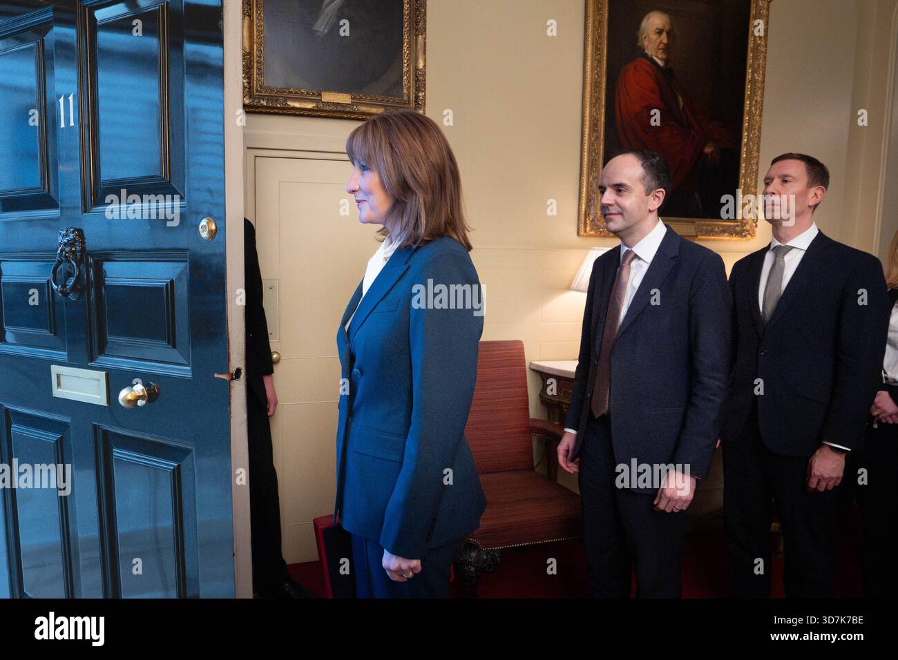 Chancellor of the Exchequer Rachel Reeves and followed by Treasury team ...
