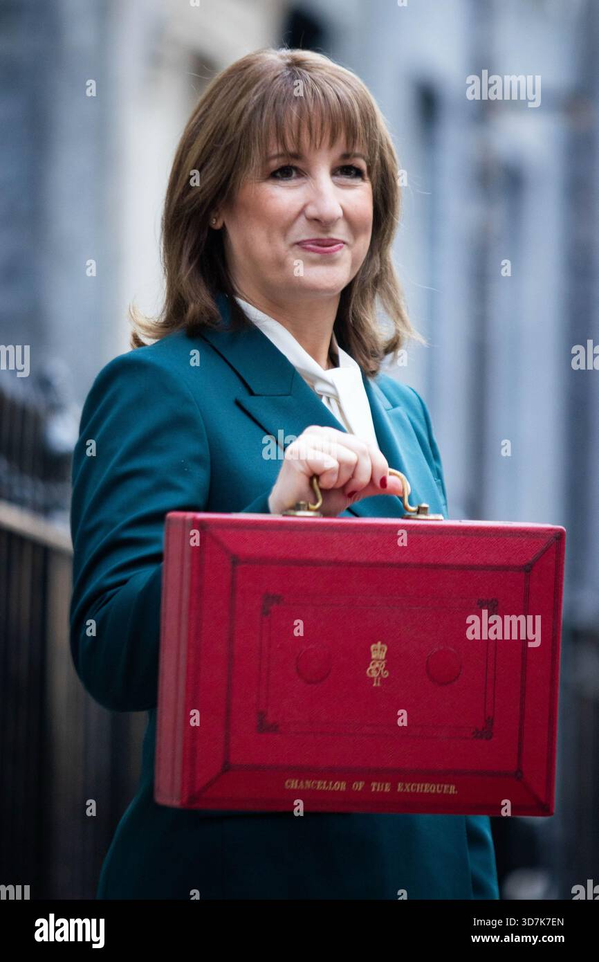 Chancellor of the Exchequer Rachel Reeves poses outside 11 Downing ...