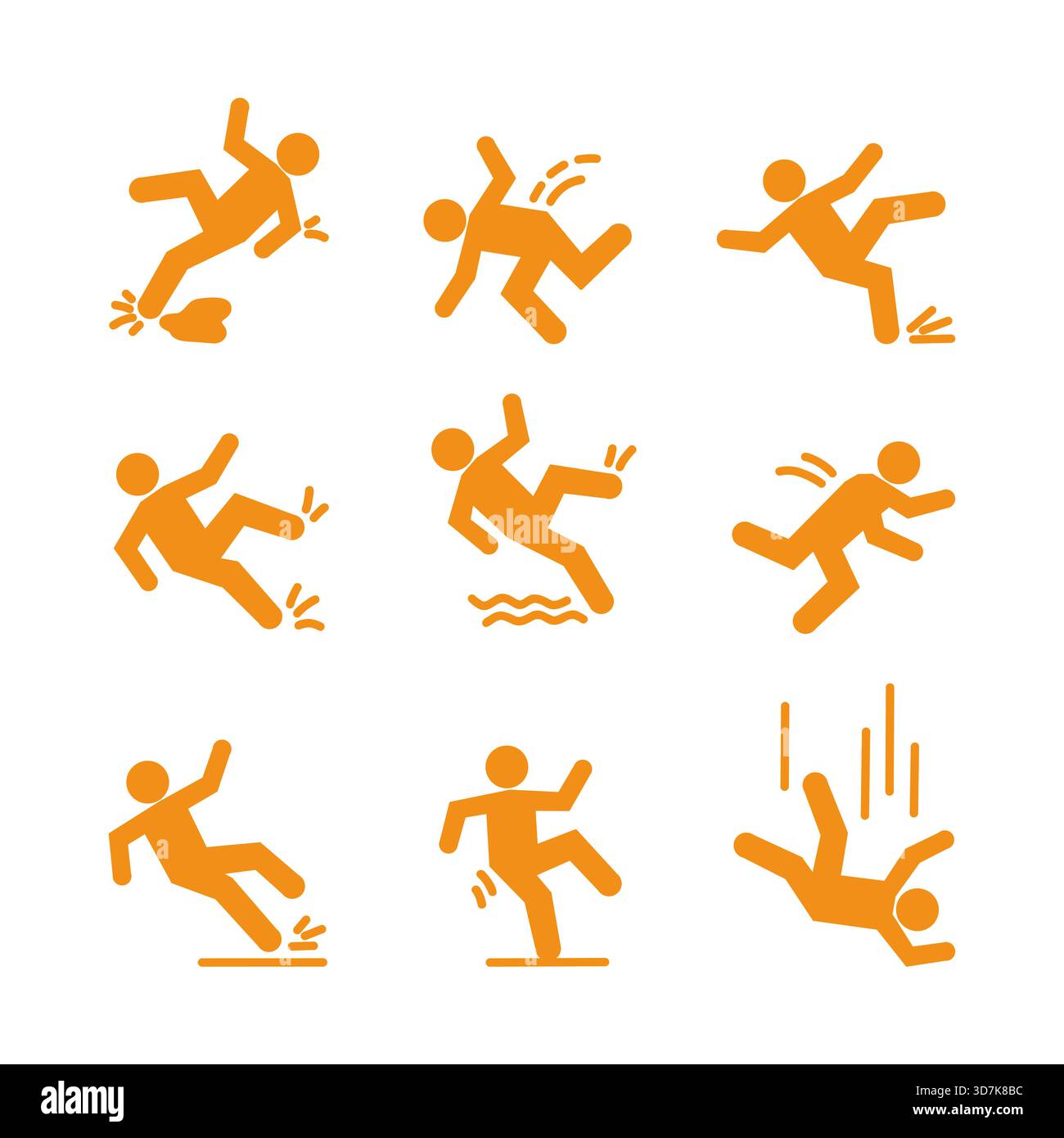 Man falling pictogram Stock Vector Images - Alamy