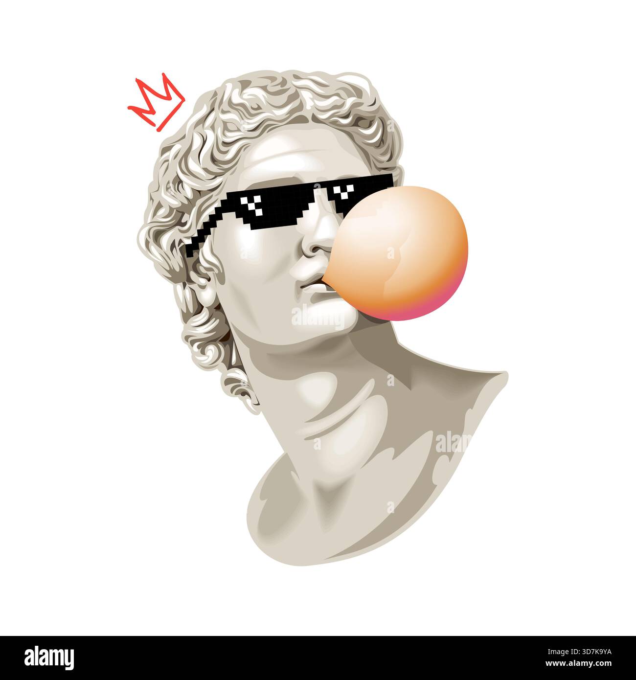 Blowing bubble gum and street Stock Vector Images - Alamy