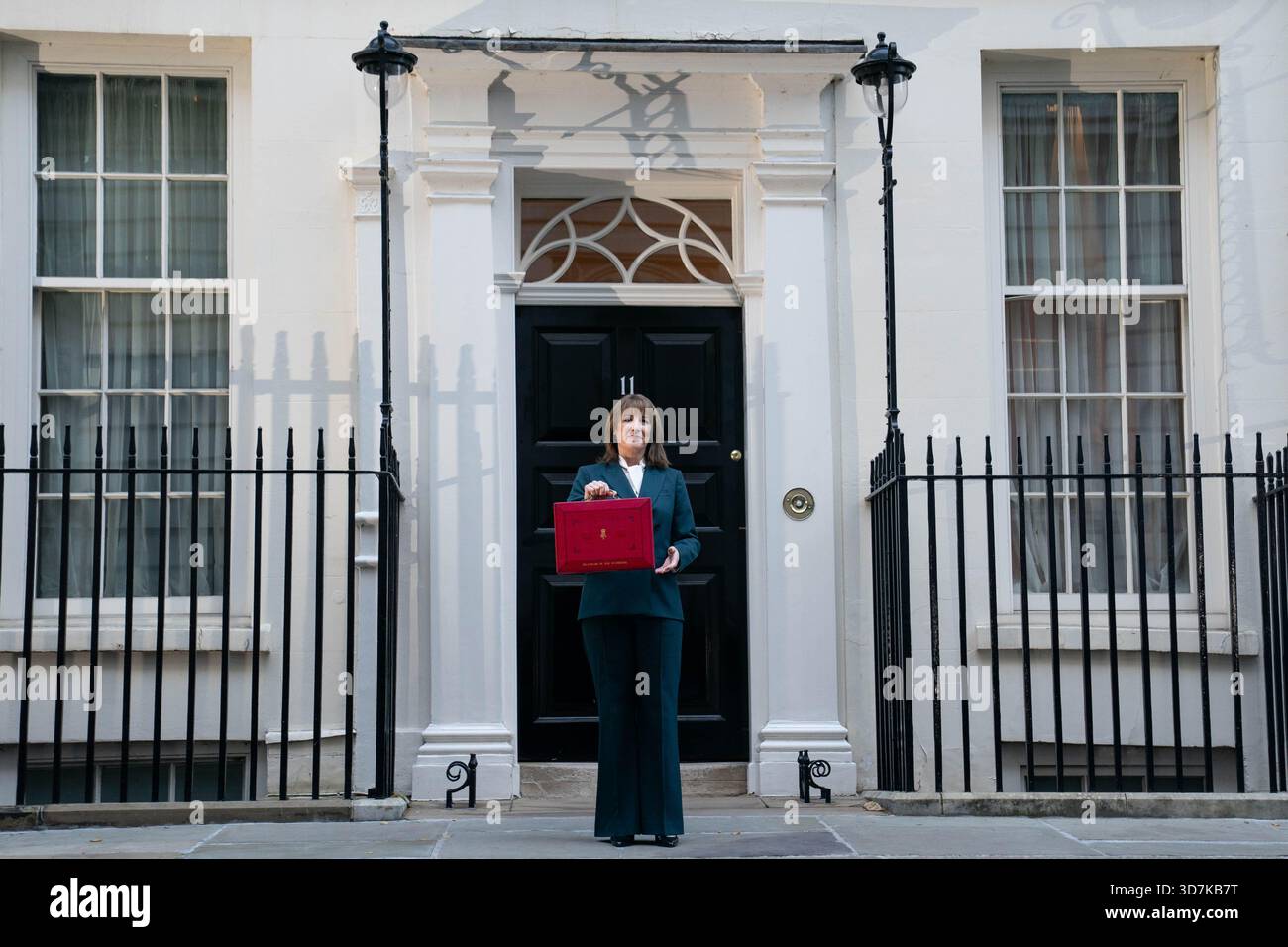 Chancellor of the Exchequer Rachel Reeves poses outside 11 Downing ...