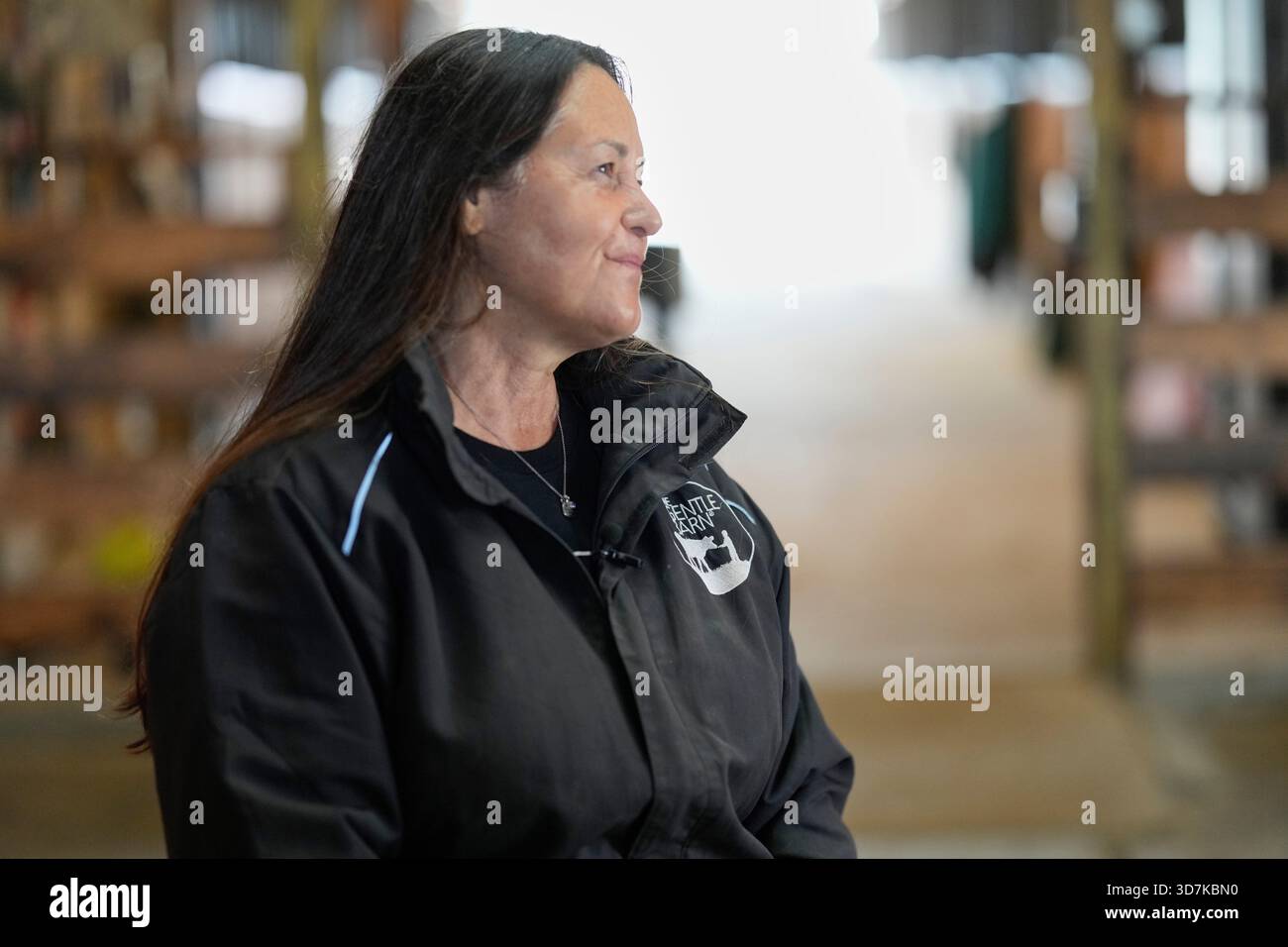 Ellie Laks, founder of The Gentle Barn, poses for a portrait Tuesday ...