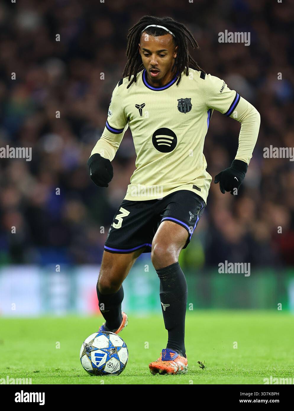 Jules Kounde of Barcelona during Chelsea and Barcelona football match ...