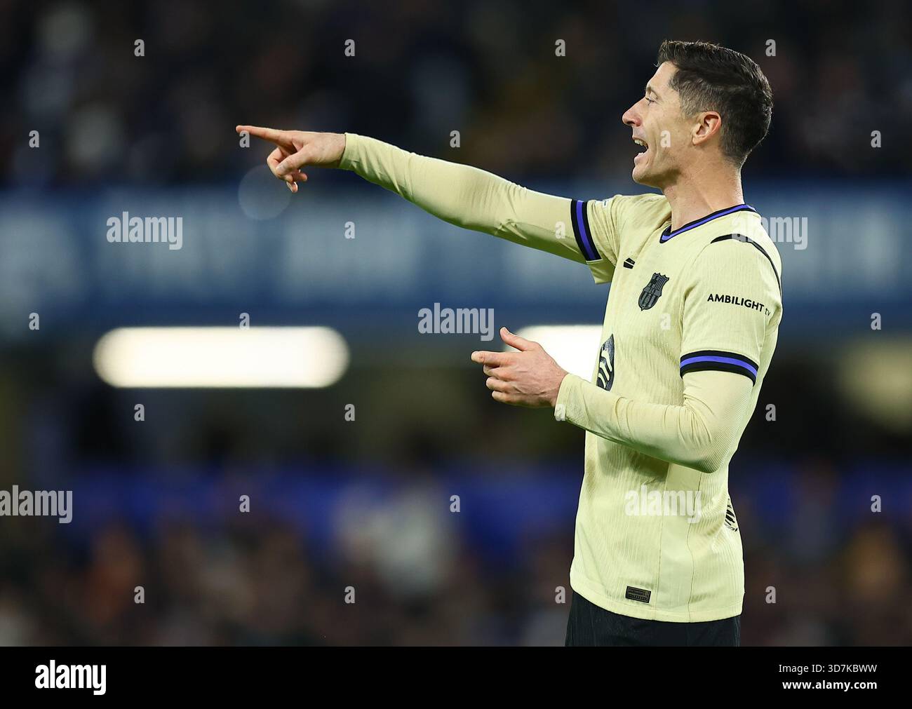 Robert Lewandowski of Barcelona during Chelsea and Barcelona football ...