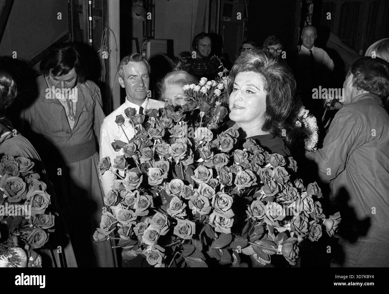 BIRGIT NILSSON opera singer behind roses after rare performance at the ...