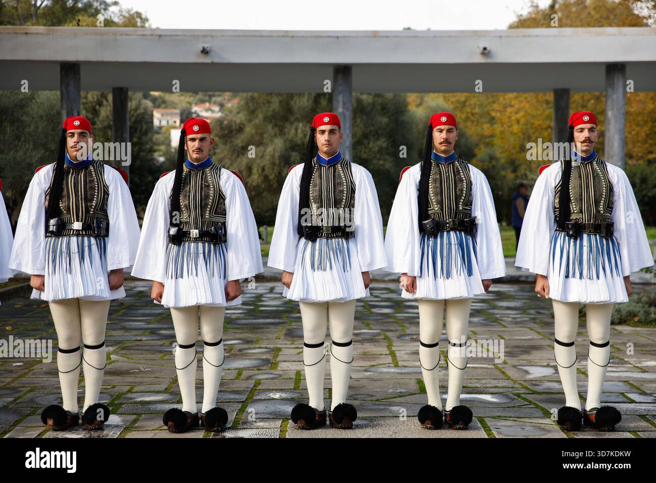 26 November 2025, Greece, Olympia: Greek Presidential Guard during the ...