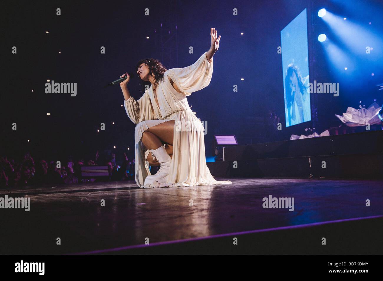 Singer Elisa Toffoli, performs live on stage at Palazzo dello Sport ...
