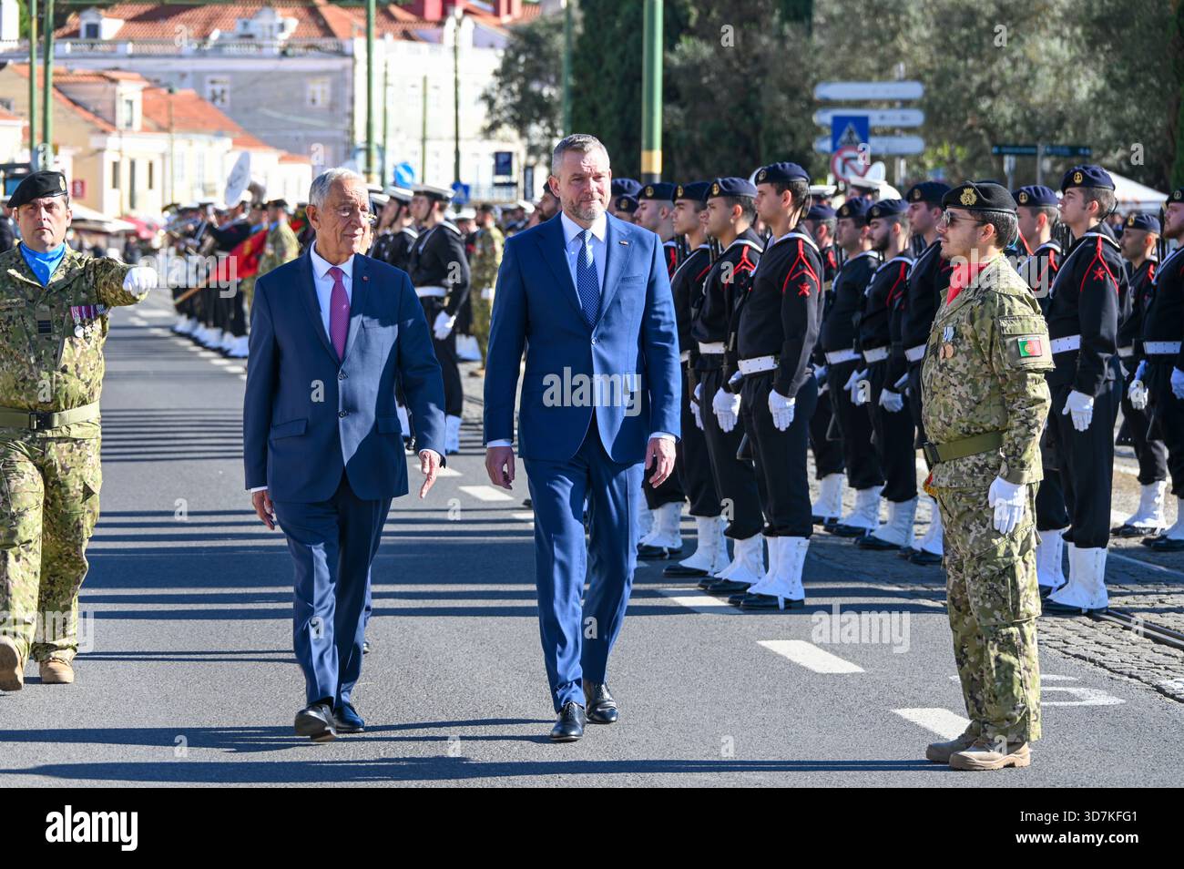 Lisbon, Portugal. 26 November 2025. Slovak President Peter Pellegrini ...