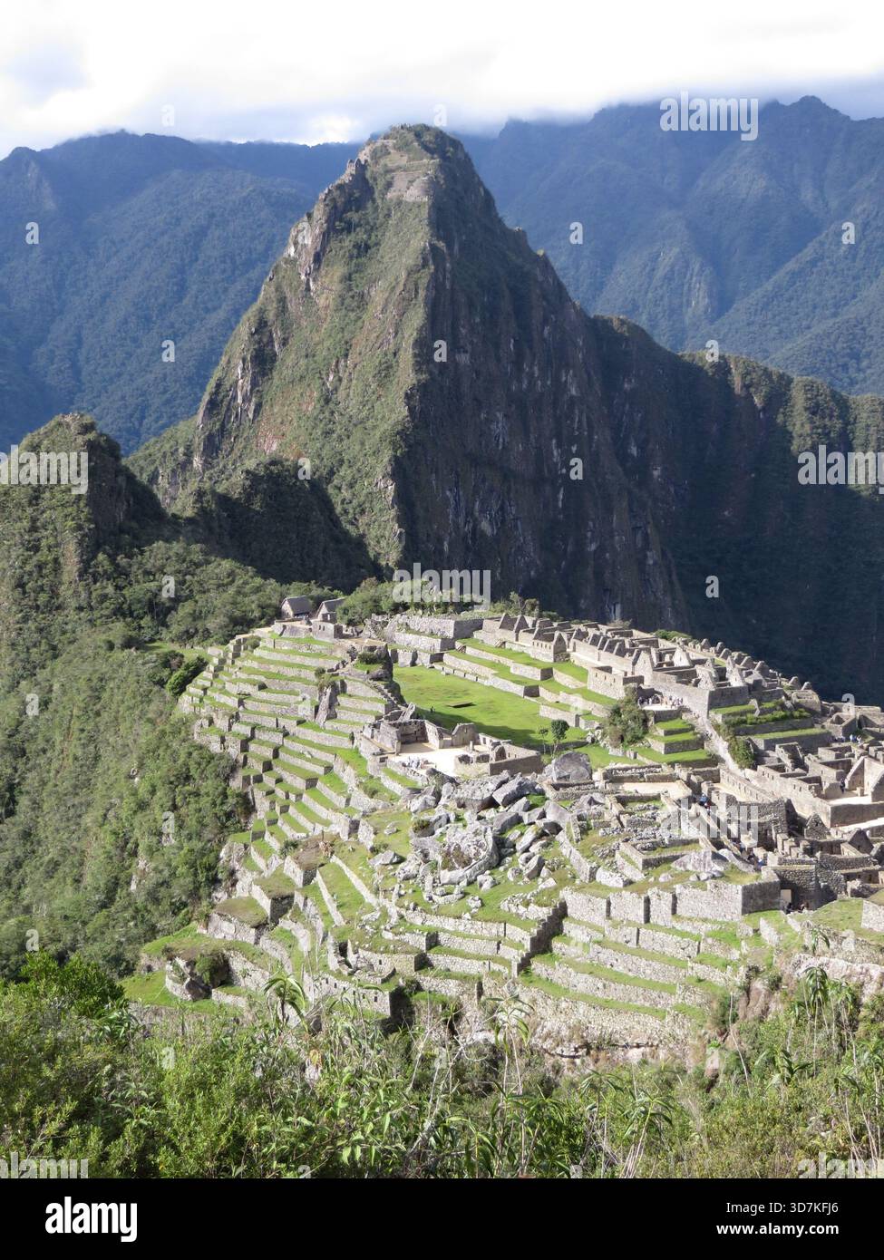 Machu Picchu viewed from the Sun Gate (Inti Punku) on the Inca Trail ...