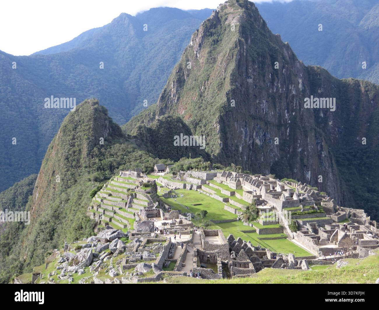 Machu Picchu viewed from the Sun Gate (Inti Punku) on the Inca Trail ...