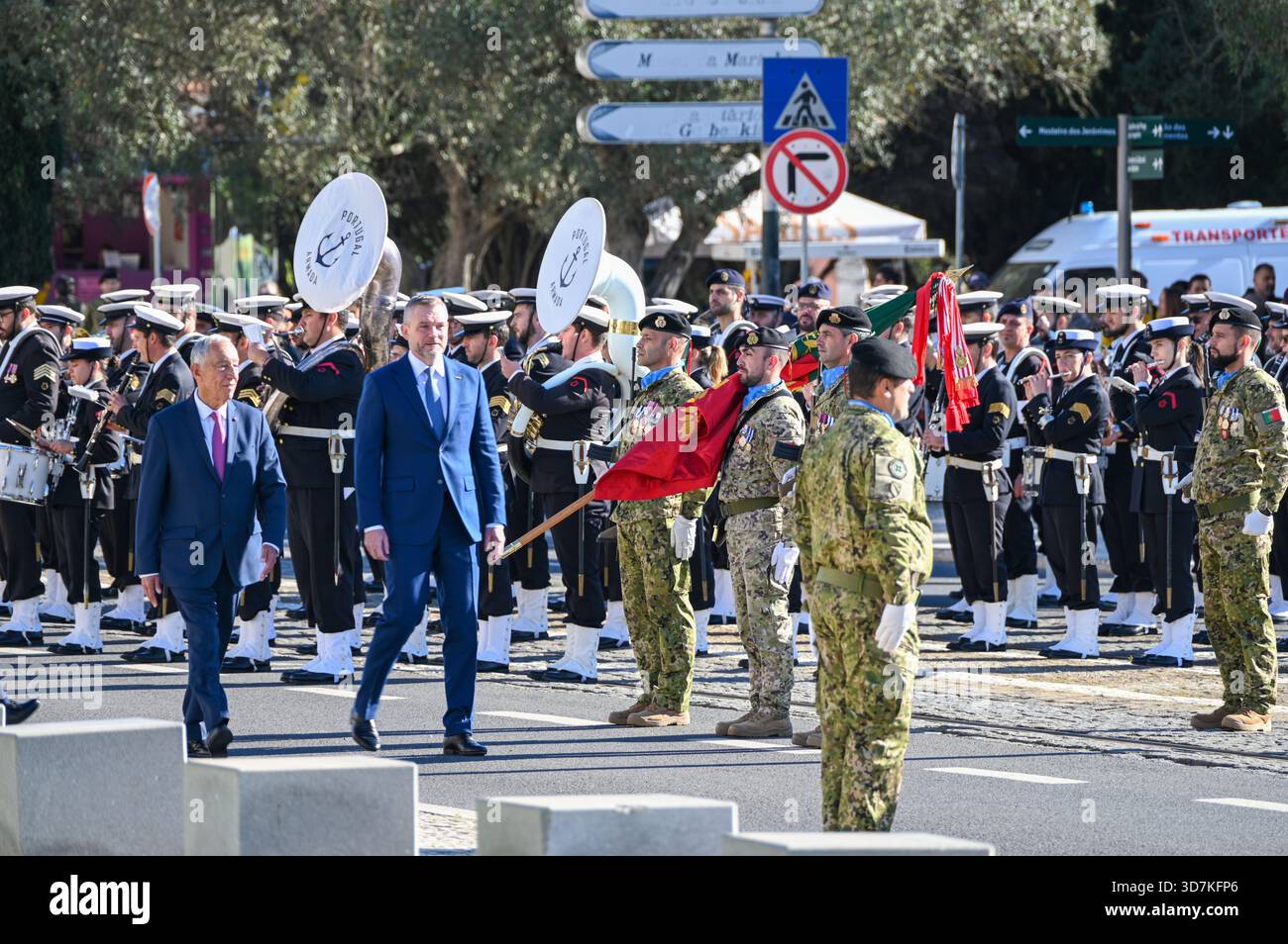 Lisbon, Portugal. 26 November 2025. Slovak President Peter Pellegrini ...